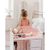 Robud Wooden Baby Doll Crib Pink, Storage, Bedding, Pretend Play ...