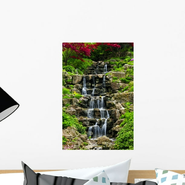 Cascading Waterfall Wall Mural Decal Sticker, Wallmonkeys Peel & Stick ...