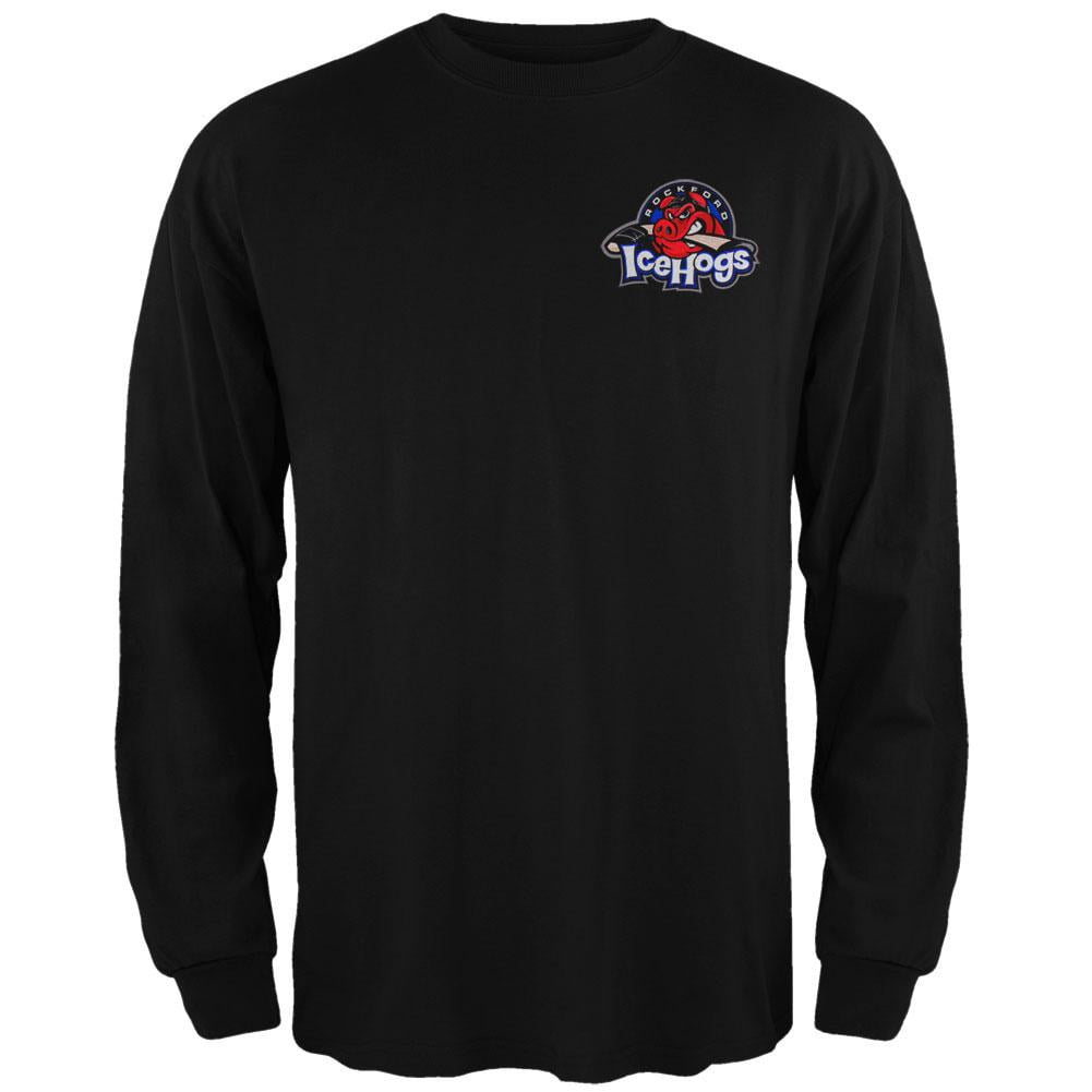 Rockford IceHogs - Rockford IceHogs - Dual Logo Adult Long Sleeve T ...