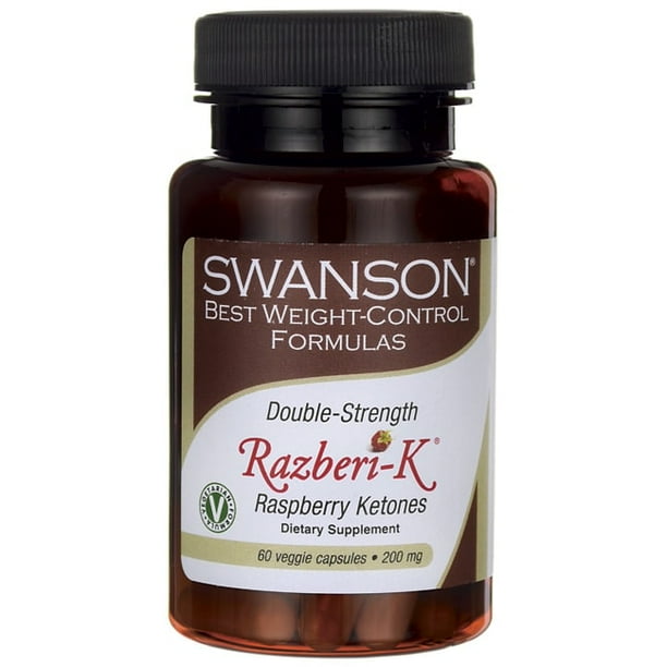 Swanson Double Strength Razberi-K Raspberry Ketones 200 mg 60 Veggie Capsules - Walmart.com ...