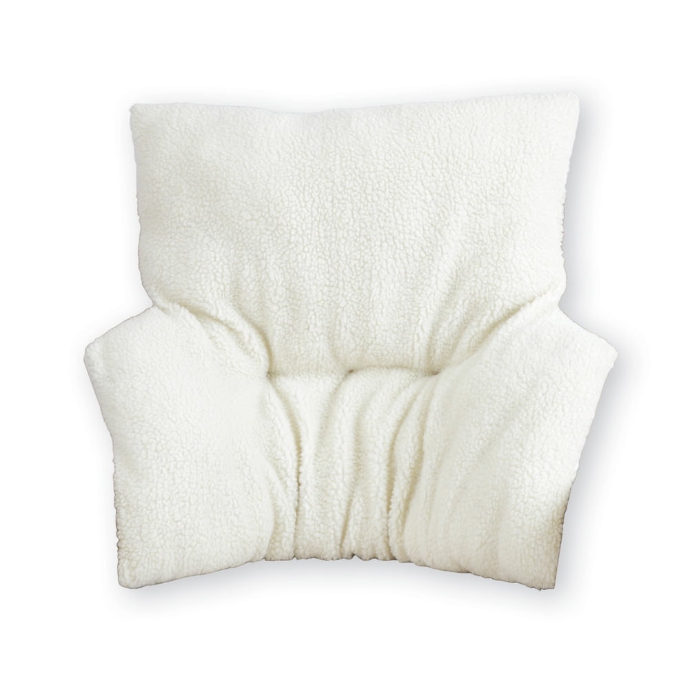 Faux Sheepskin Deluxe Back Rest Support Cushion - Lower Back Support ...