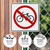No Bikes Sign, No Bike Symbol Sign, - Walmart.com