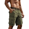 Cargo Shorts for Men Below Knee Length Hiking Work Relaxed Fit ...