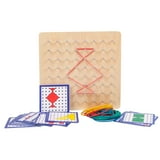 MLINS 1Set Assorted Color Wooden Geoboard Mathematical Manipulative ...