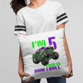 Monster Trucks Are My Jam 5Th Birthday Boy 5 Years Old Bday Pillow ...
