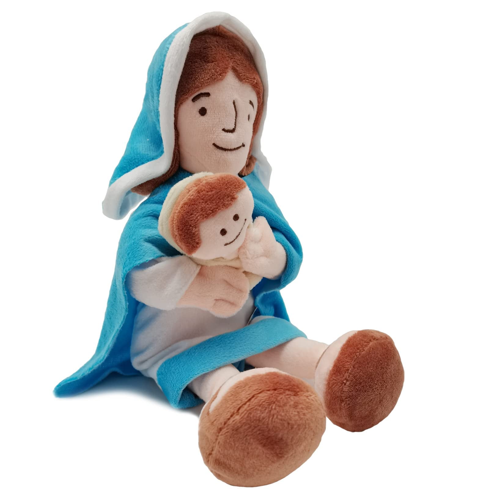 Mary Plush Toy Mother of Jesus Stuffed Doll with Jesus Christ Religious ...