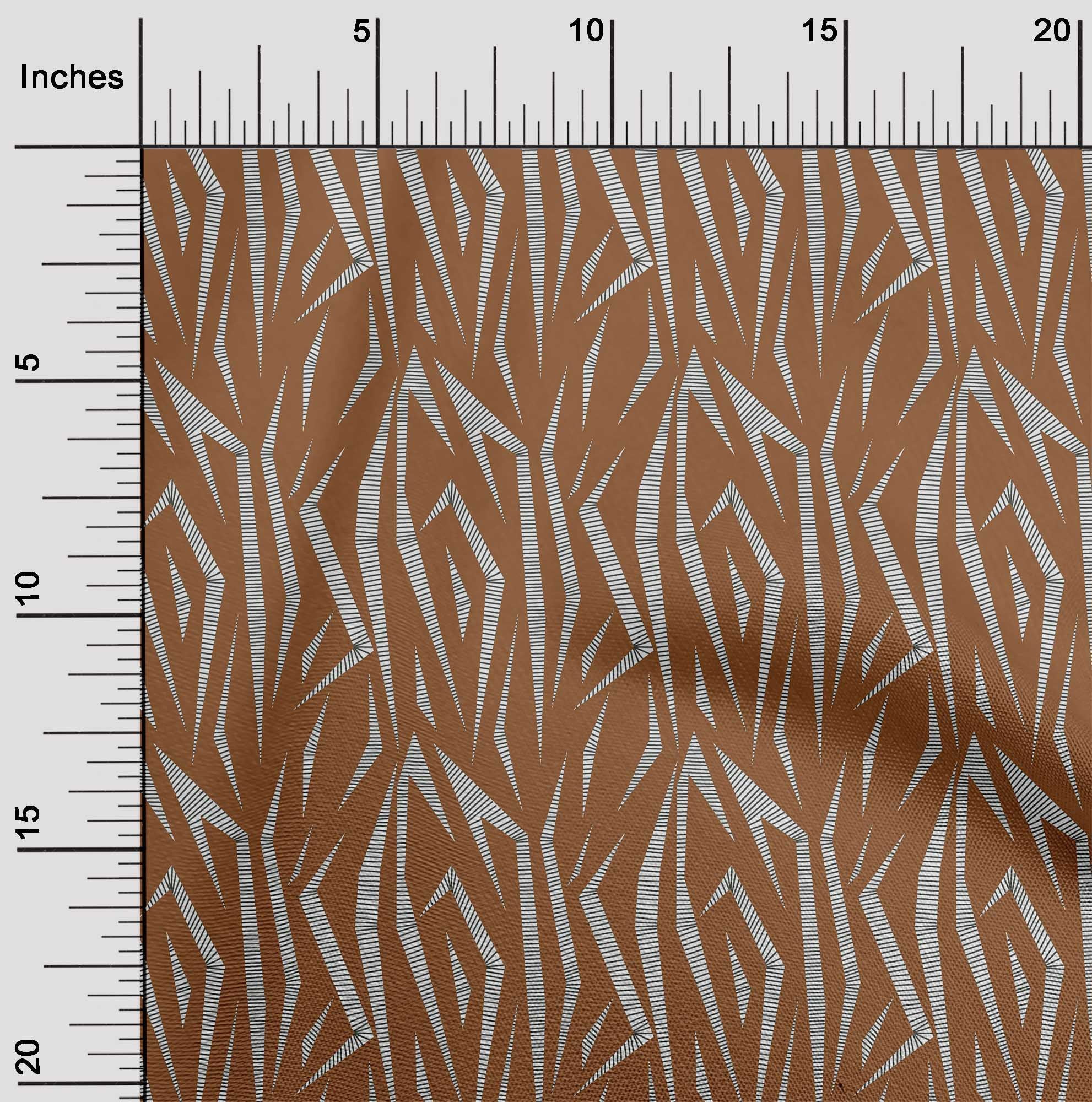 oneOone Silk Tabby Brown Fabric Skins Animal Sewing Material Print ...