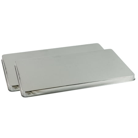 Calypso Basics, Tin Rectangular Burner Cover Set of 2, Stainless Steel ...