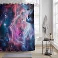 Colorful Nebulae Shower Curtain, Abstract Shiny Gradient Pink Blue ...