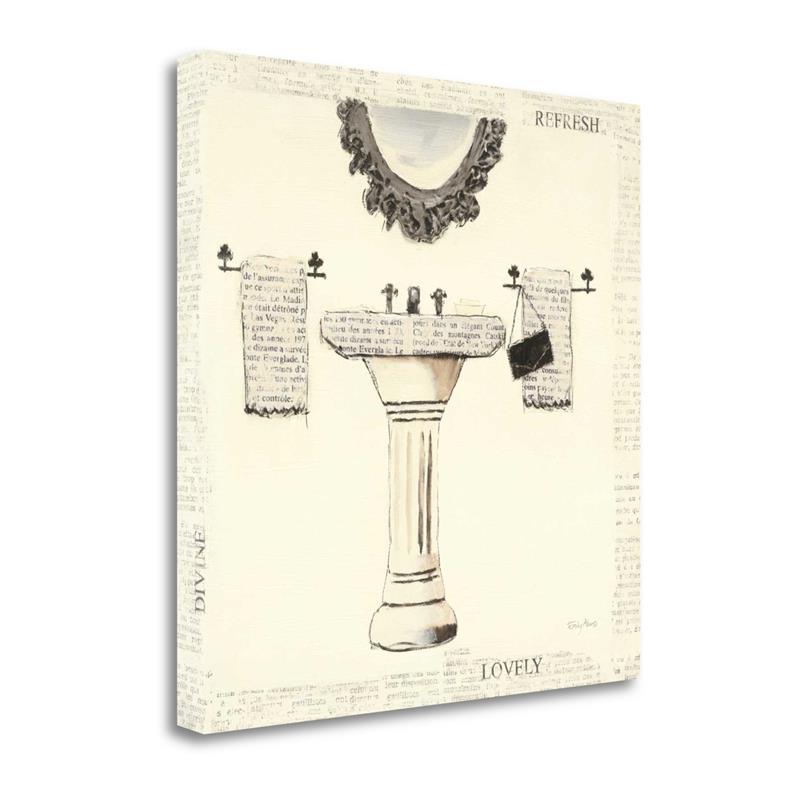 24"x24" Emilys Boudoir II Sink By Emily Adams Print on Canvas Fabric ...
