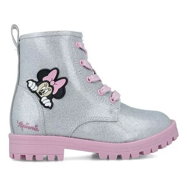 Bota Minnie Mouse Botin Niña Sintético Plata Disney | Bodega Aurrera en ...