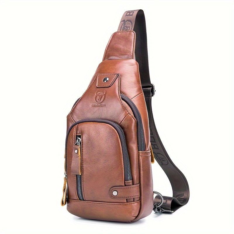 Click here for Grm Mens Chest Front Bag Trendy Genuine Leather Mu... prices