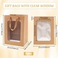 8 pc Paper Visible Window Gift Bags with Rope Handles Portable Paper ...