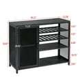Bar Cabinet,Wine Bar Cabinet Sideboard with Wine Rack With UAB socket ...