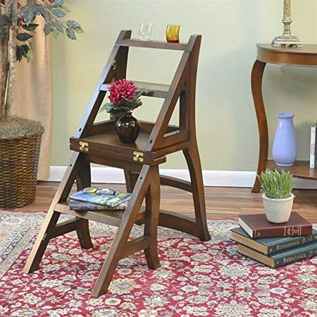 Carolina Chair & Table Benjamin Library Ladder Chair, Chestnut ...
