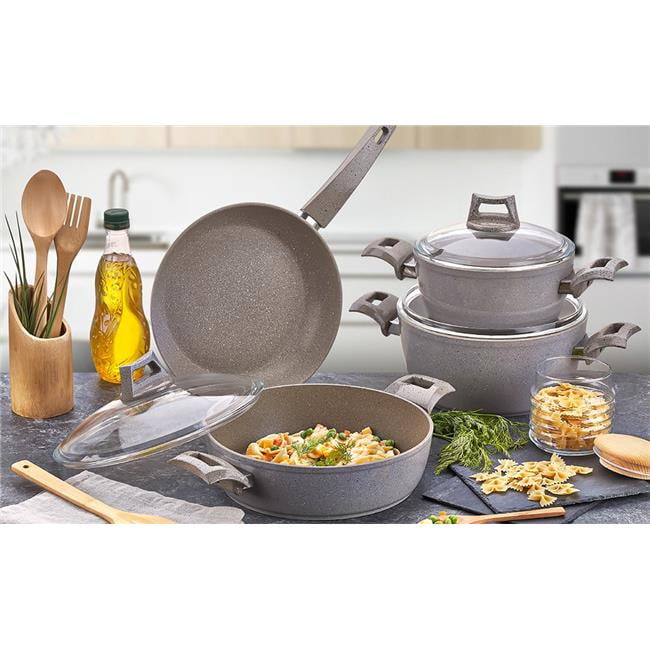 Discount World MD-K99-D4400-FI-G Fiesta Granite Cookware Set, 7 Piece ...