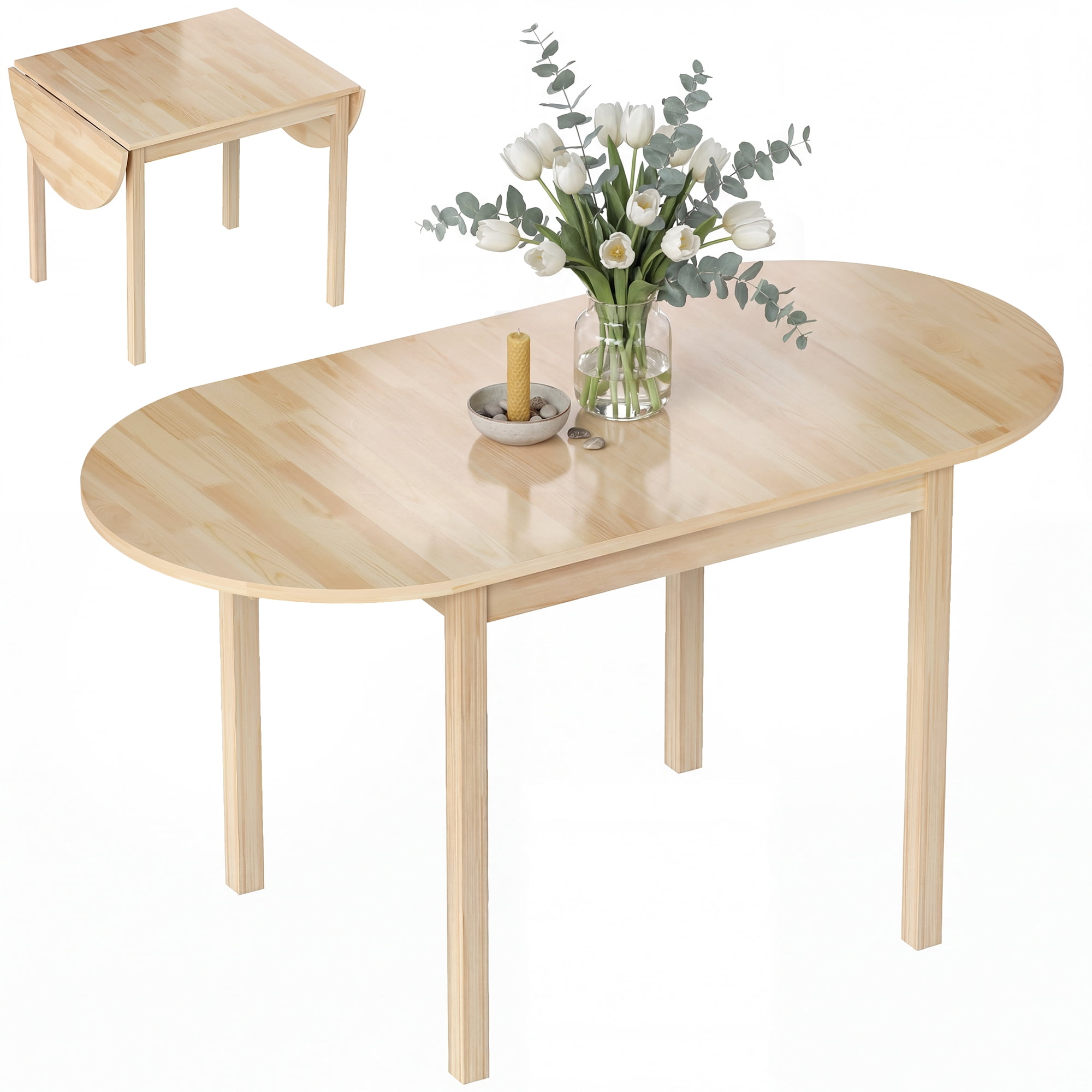 Click here for Homcom 55 Wood Kitchen Table  Drop Leaf Tables For... prices