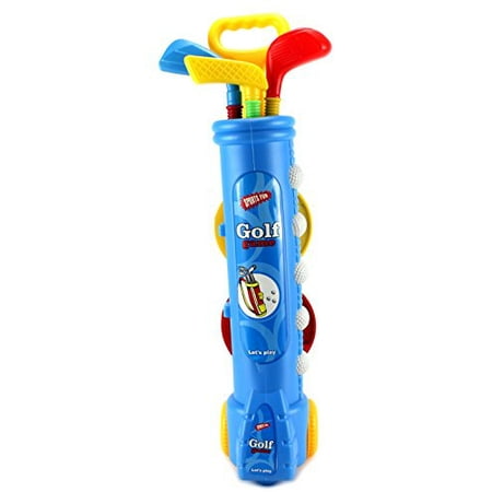 Fun Sport Children's Kid's Toy Golf Set w/ 4 Balls, 3 Clubs, 2 Practice ...