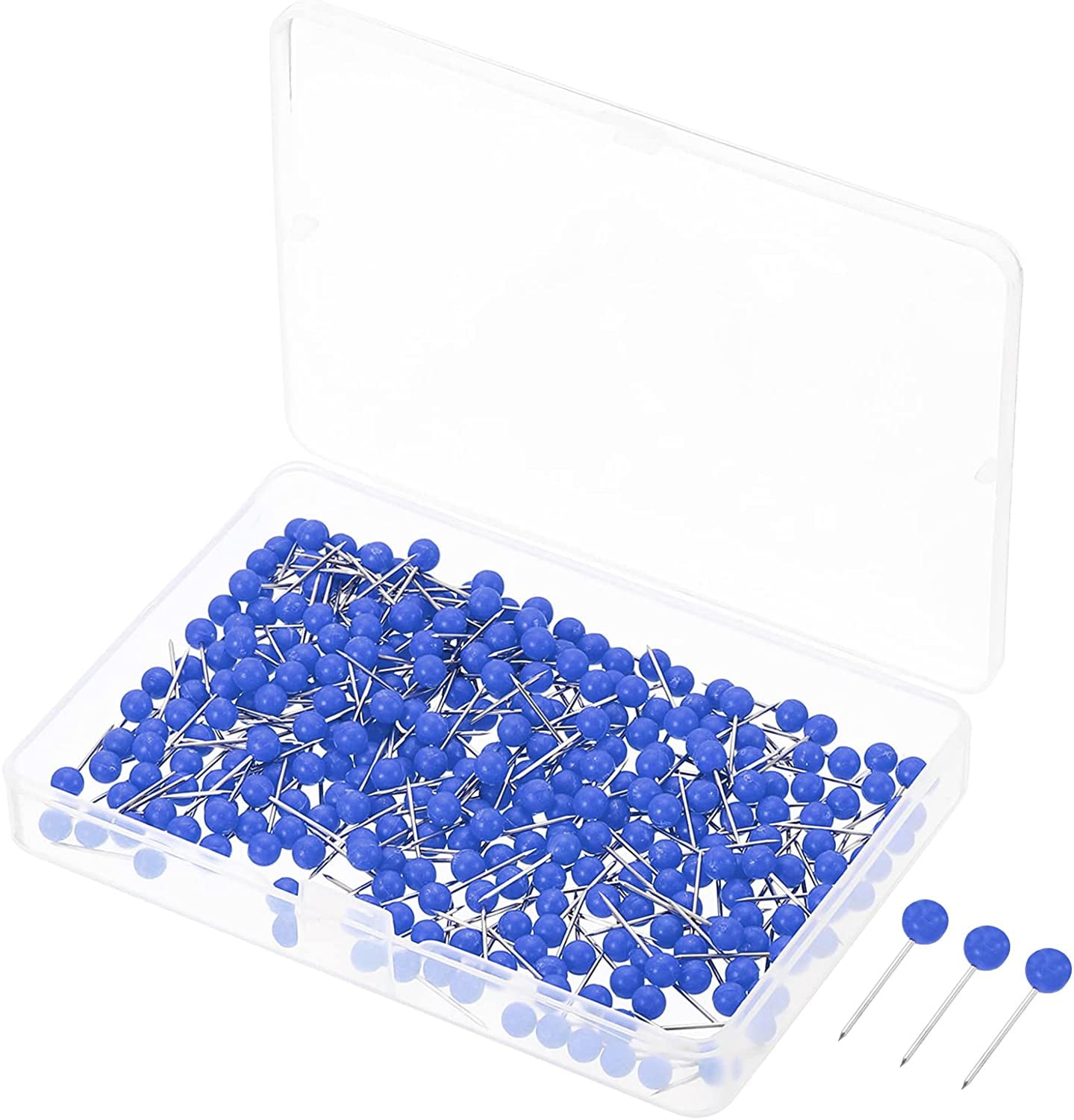 Push Pins, 300 Pack Plastic Round Head Map Tacks Thumb Steel Point for ...