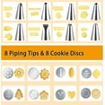 Cookie Press Gun Kit – Stainless Steel Spritz Cookie Maker with 8 Discs ...