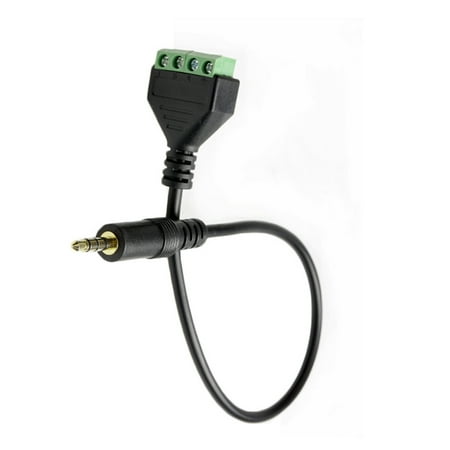 ziyahihome 4 Pole 3.5mm Jack Male to 4 Pin Screw Connector Audio 3.5 mm ...
