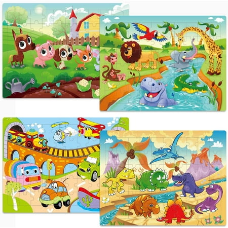 Puzzles for Kids Ages 4-8 Year Old 60 Piece Colorful Wooden Puzzles for ...