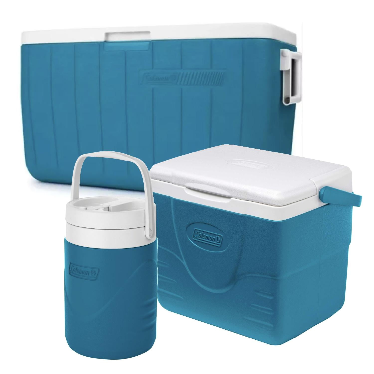 Set de 3 Hieleras 48 QT + 9 QT + 1 Galon Coleman azul Estándar | Walmart en línea