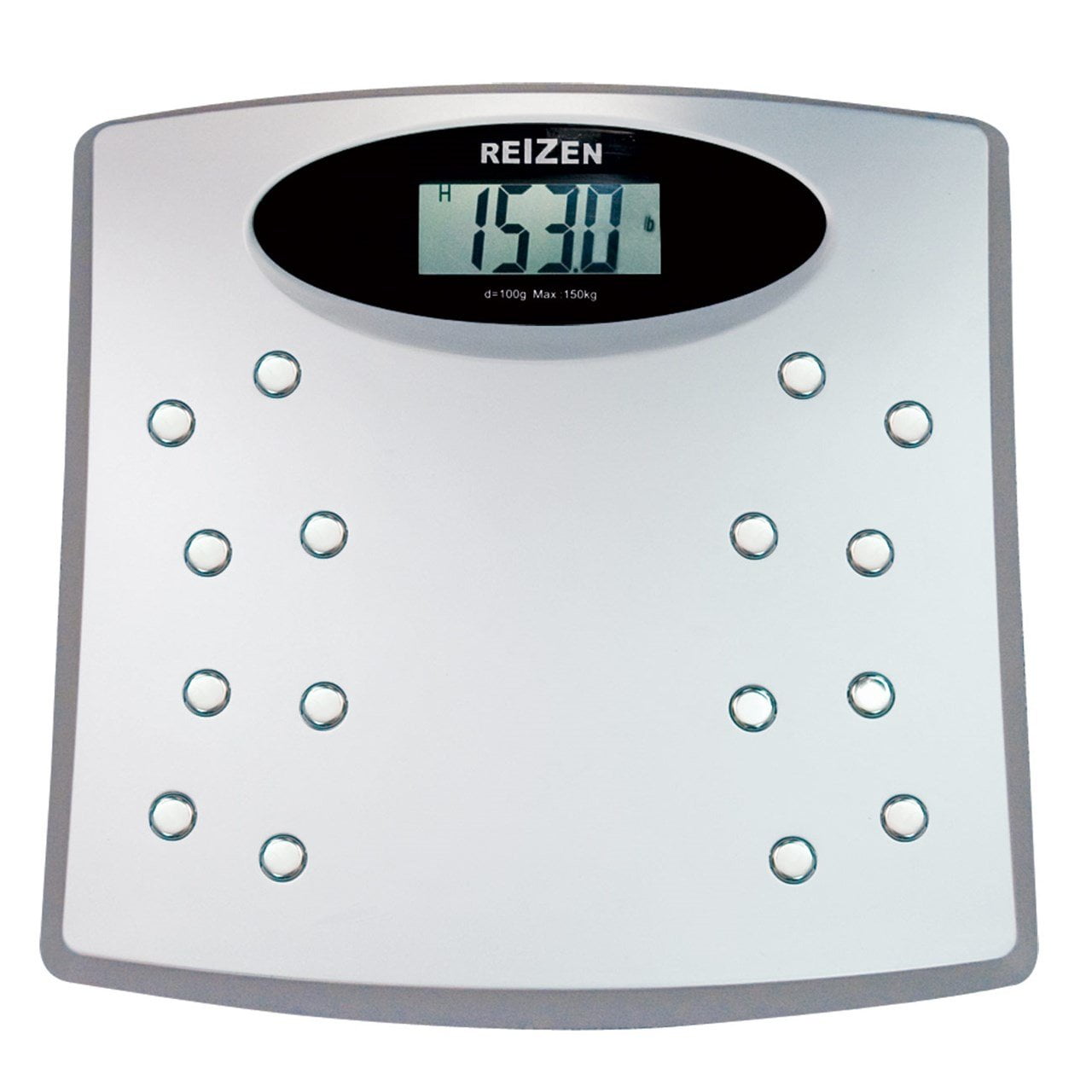 Reizen Talking Bathroom Scale - English/Spanish Voice, LCD Display, Red ...