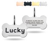 Personalized Dog Tag, Bone Shaped Dog Tags for Dogs, Stainless Steel ...
