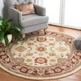 SAFAVIEH Anatolia Stella Traditional Wool Area Rug, Ivory/Brown, 4' x 6 ...