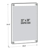 Azar Displays 105531 Floating Styrene Wall Frame with Rounded Edges ...