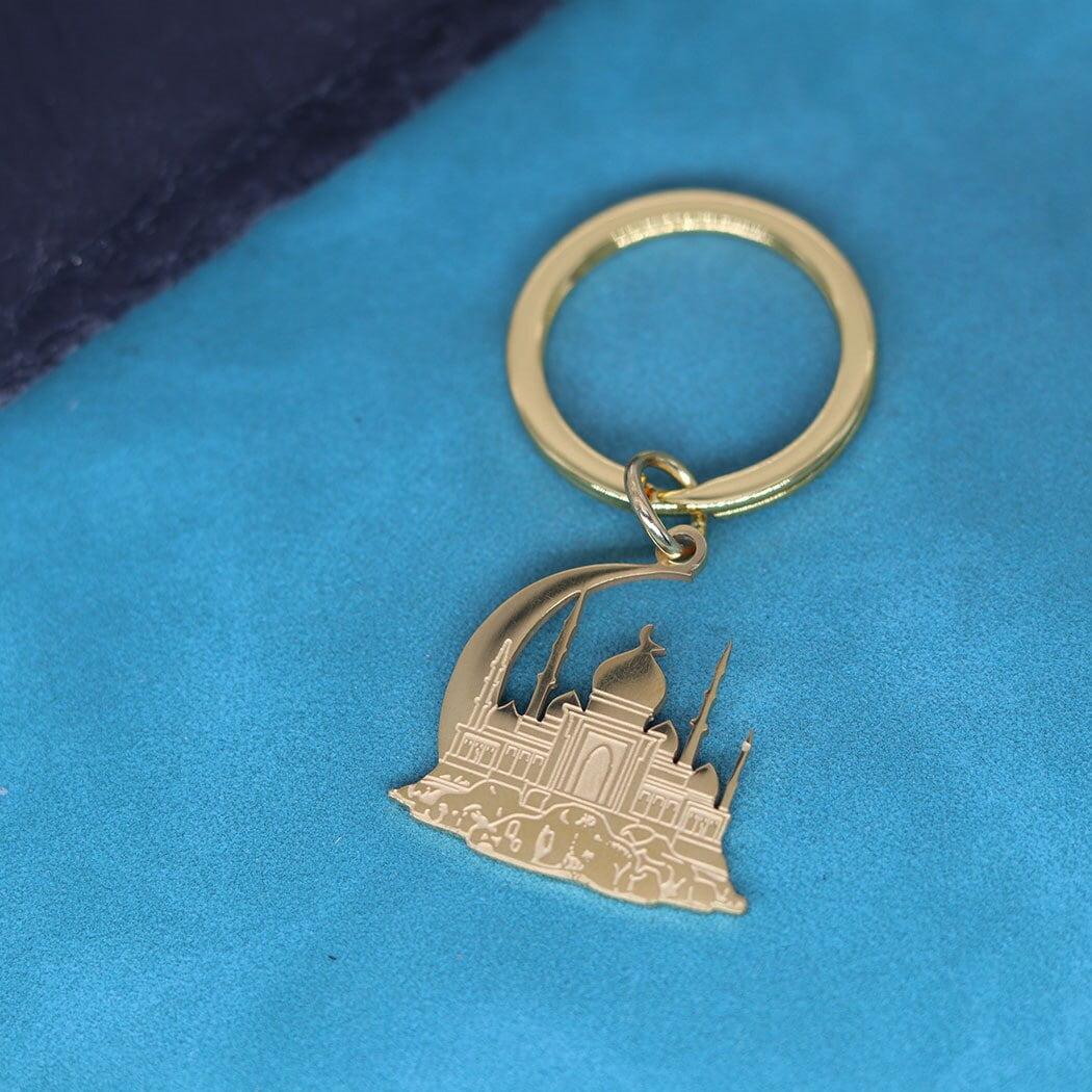 Nedar Mosque With Crescent Pendant Keychain for Women Men Muslim ...