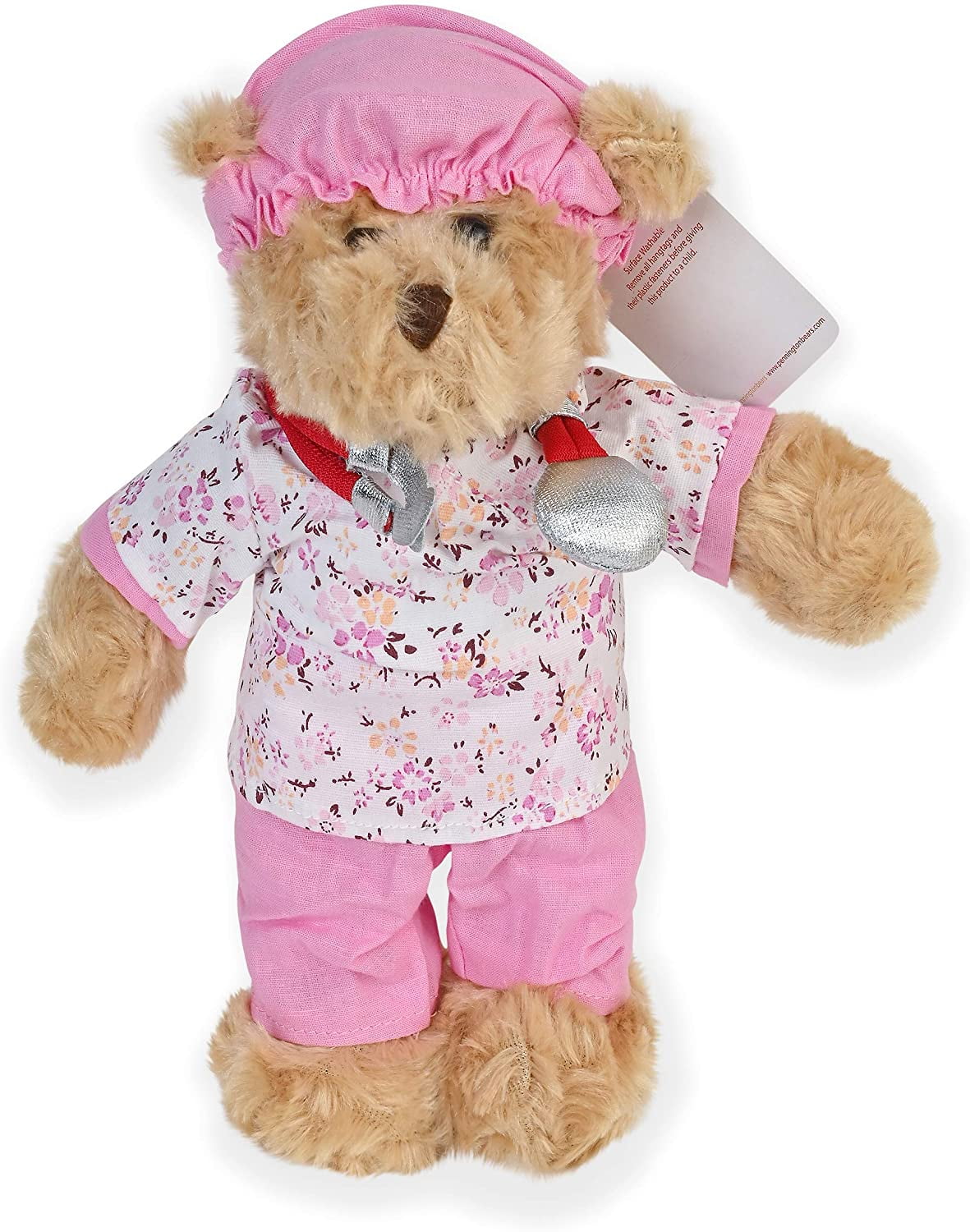 Pennington Classic Costume Teddy Bear Plush, Scrubs Pink, 10" inch ...