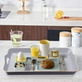 MAONAME Melamine Serving Tray with Handles, Gray Modern Decorative Tray ...