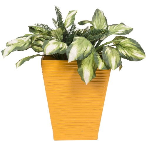 PoliVaz Modern Square Planter, Orange, Large - Walmart.com