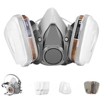 Respirator Mask with Filters,Reusable Half Face Cover Gas Mask with ...