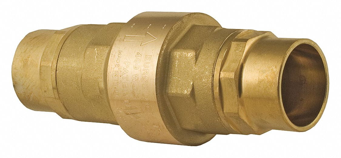 Bonomi Spring Check Valve,Brass,3/4",Sweat 100712LF-3/4 - Walmart.com