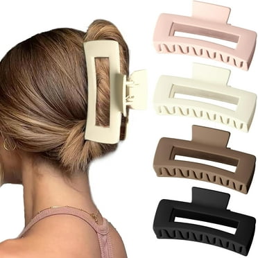 Scunci Soft Touch Open Cut Rectangle Claw Clip, Blush Beige - Walmart.com