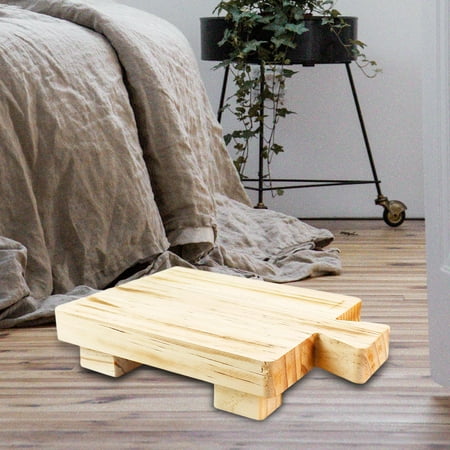Wooden Bedside Step Stool Portable under Desk Rectangle Step Stool Bed ...