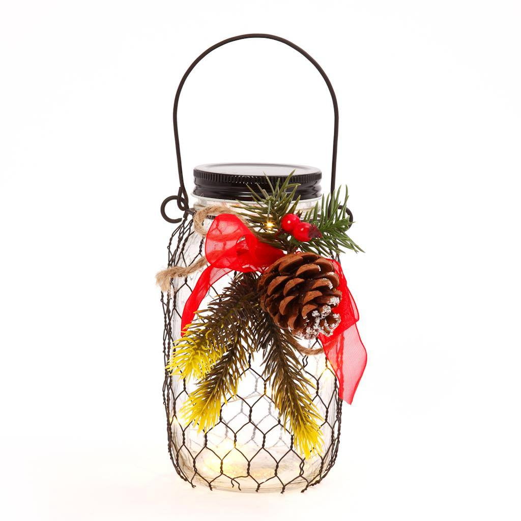 Gerson 42862 - 7" Battery Operated Hanging Lighted Glass Luminary (7"H ...