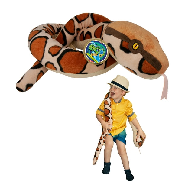 EcoBuddiez Sssnakes - Burmese Python from Deluxebase. 55" Soft Toy ...