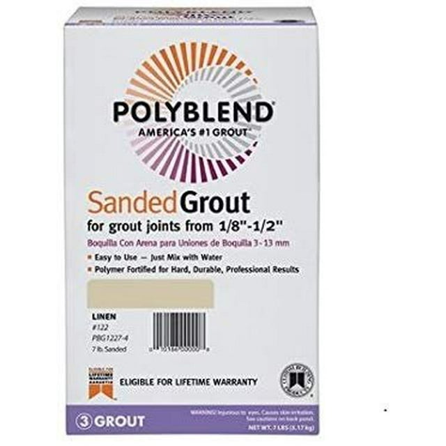 CUSTOM BLDG PRODUCTS Polyblend Sanded Grout Linen #122, 7 Lb - Walmart.com