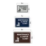 Signs ByLITA Classic Framed Maintenance & Janitor Closet Sign (Brushed ...