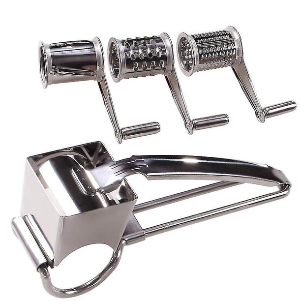 Rotary Cheese Grater - Vegetable Cheese Cutter Slicer Shredder With 3 ...