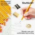 Wood-Cased #2 HB Pencils, Shuttle Art 350 Pack Sharpened Yellow Pencils ...