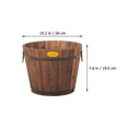 Nuolux Wooden Barrel Flower Decorative Pot, Large Indoor/Outdoor Garden ...