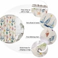 Coastal Nautical Bathroom Shower Curtains with 12 Hooks Waterproof ...