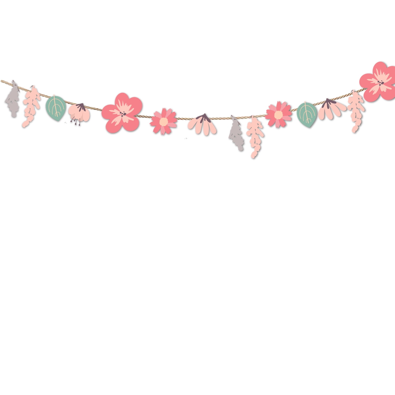 Spring Floral Garland Party Decoration - Walmart.com