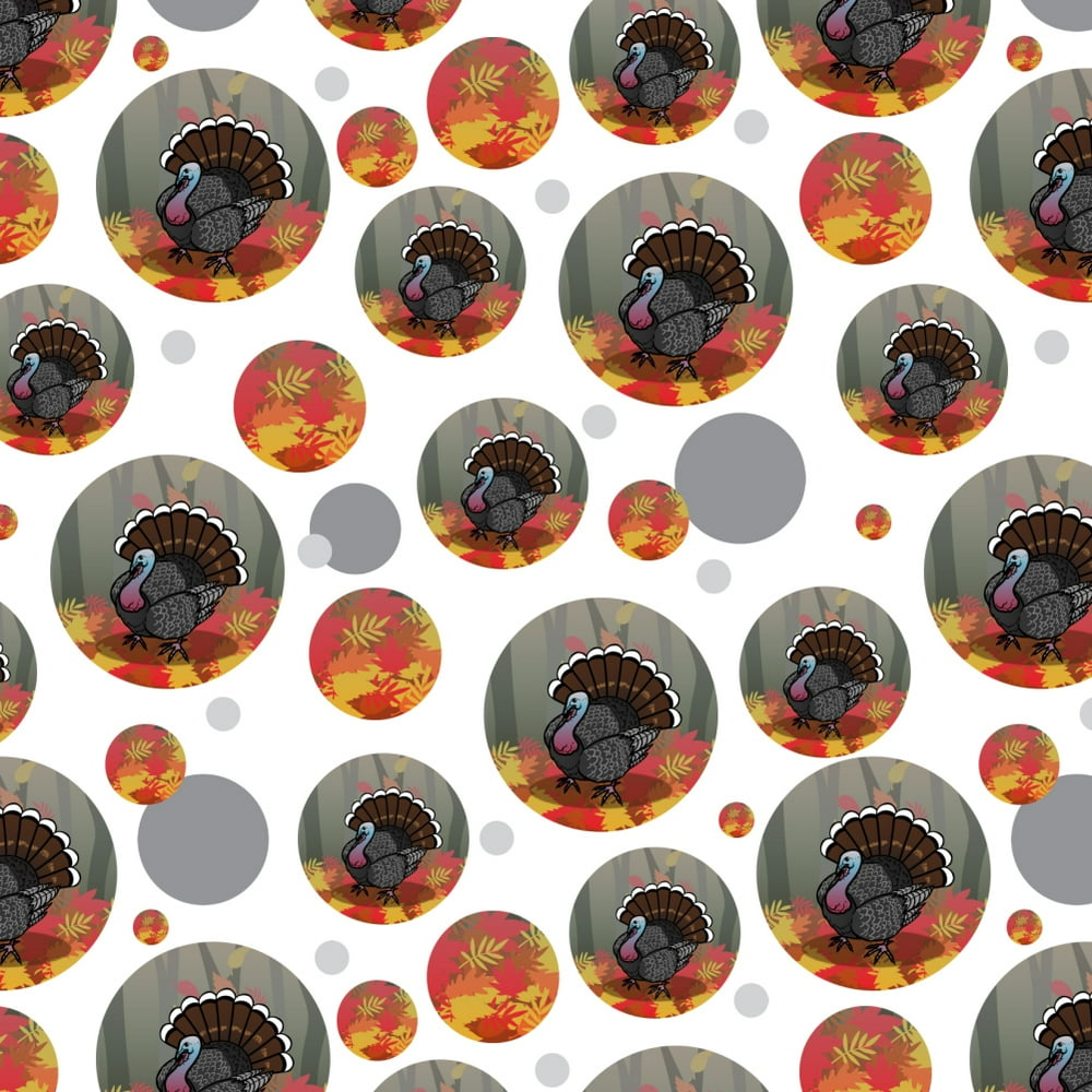 Turkey Thanksgiving Autumn Premium Gift Wrap Wrapping Paper Roll ...