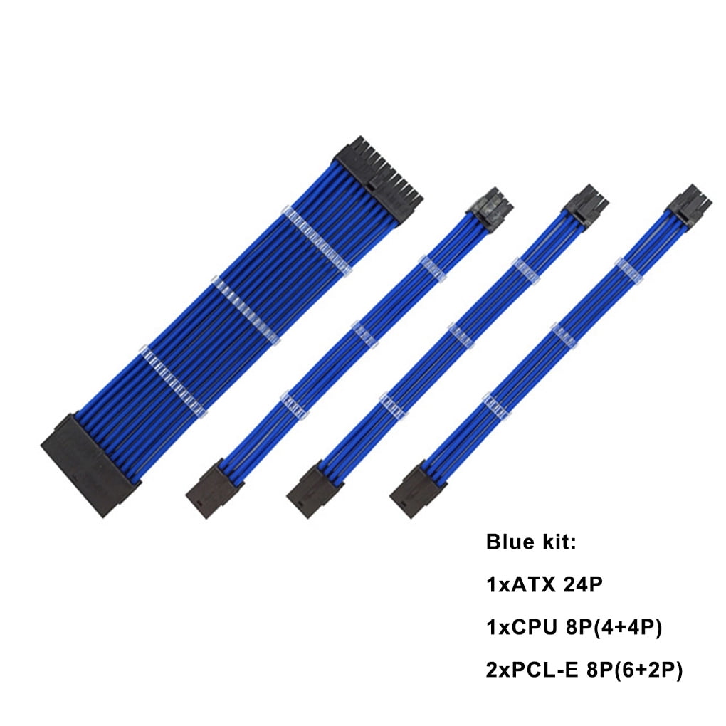 Machinehome PSU Extension Cable Desktop Computer Power Supply Nylon ...